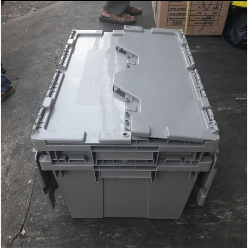 Jual 60x40x25 Box Container 50 Liter Rabbit 6000 Nestable Industri Rak ...