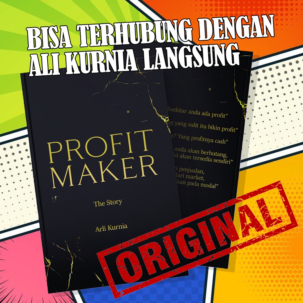Jual Buku Profit Maker by Arlikurnia Original 100% Terdapat Barcode Telegram Untuk Terhubung ...