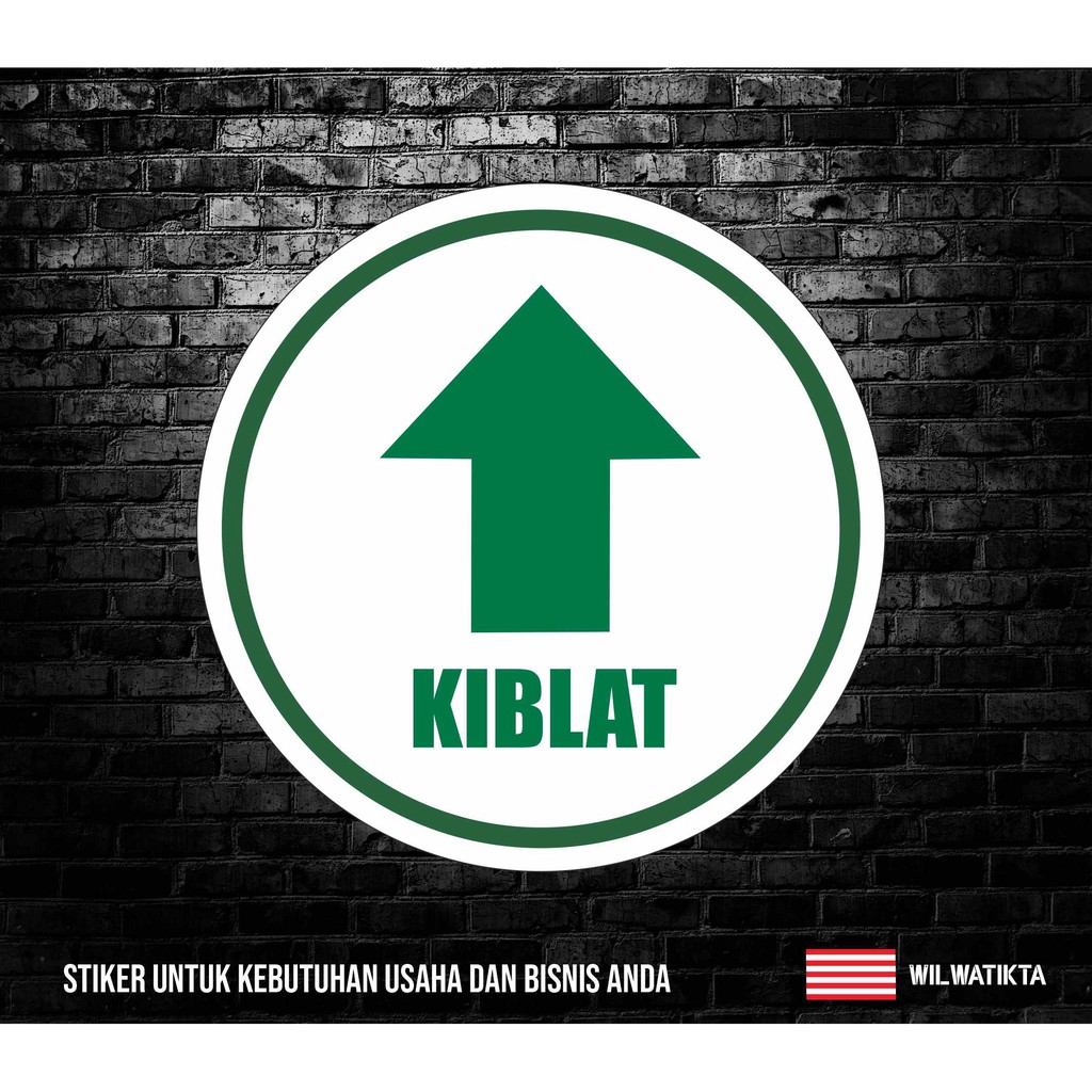 Jual Stiker Safety Sign Label K3 Arah Kiblat Sholat Masjid ( Min. 2 Pcs ...