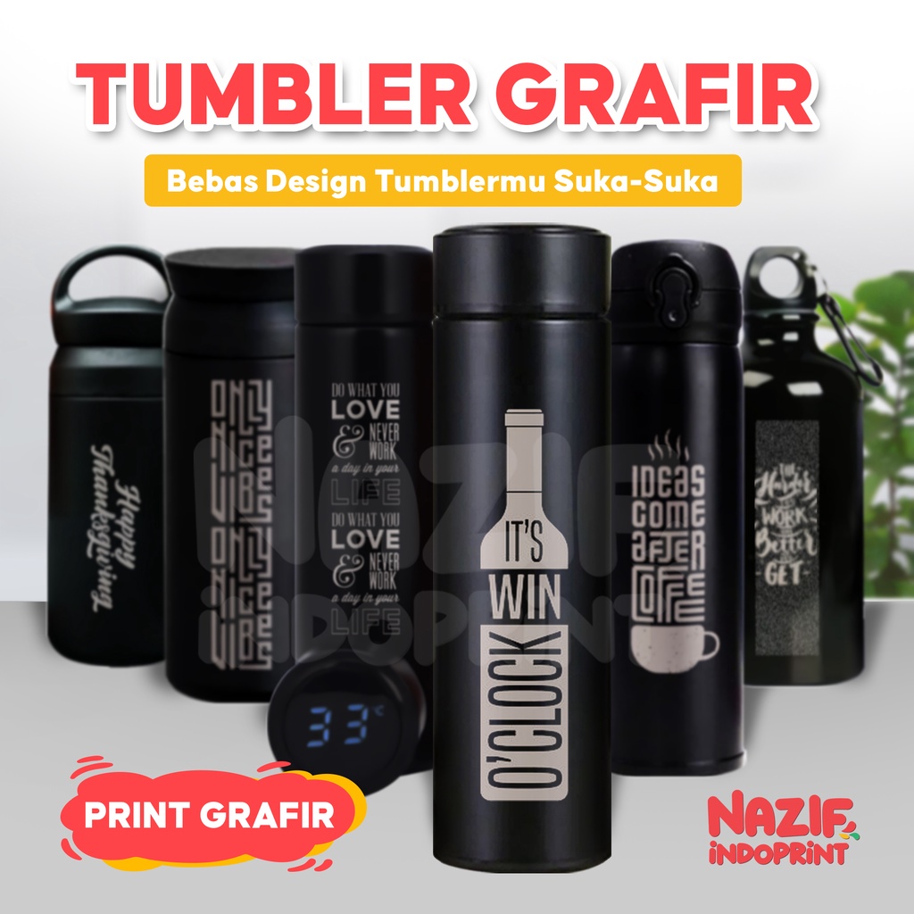 Jual Tumbler Custom Logo Nama Botol Promosi Grafir Laser, Tumbler Custom Laser Grafir/Print ...