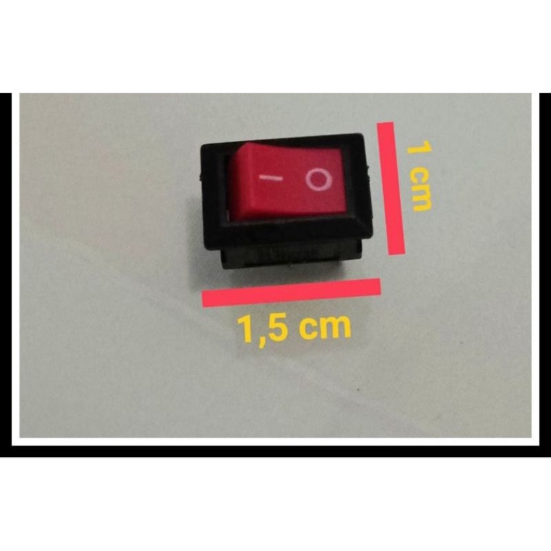 Jual SAKLAR MINI 2 PIN MERAH / ROCKER SWITCH 2 PIN 2 KAKI ON OFF ...