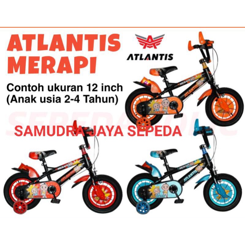 Jual Sepeda anak Atlantis ukuran 12 inch 16 inch 18 inch | Shopee Indonesia