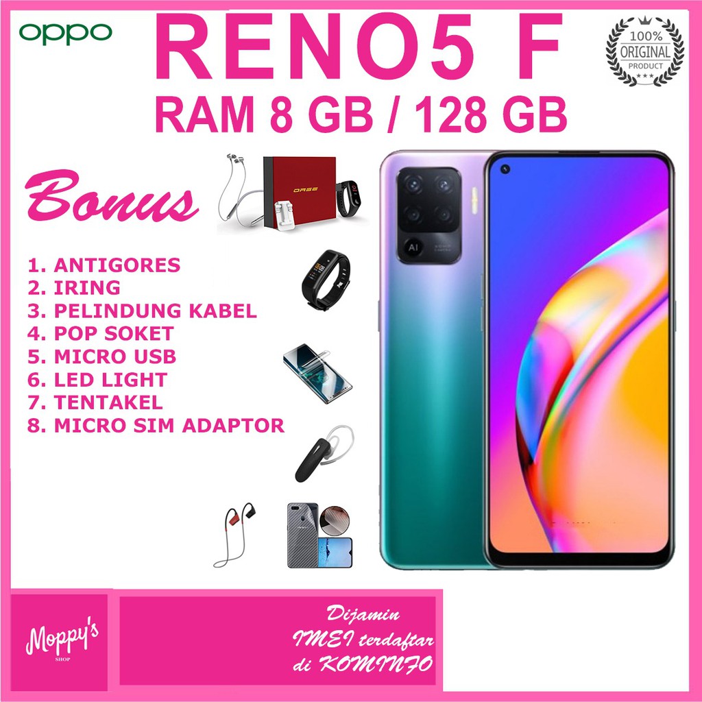 Jual OPPO RENO 5F RAM 8GB ROM 128GB GARANSI RESMI OPPO | Shopee Indonesia