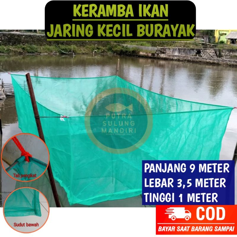 Jual K9351 Jaring keramba ikan kecil ukuran 9x3,5x1 siap pakai plus ...