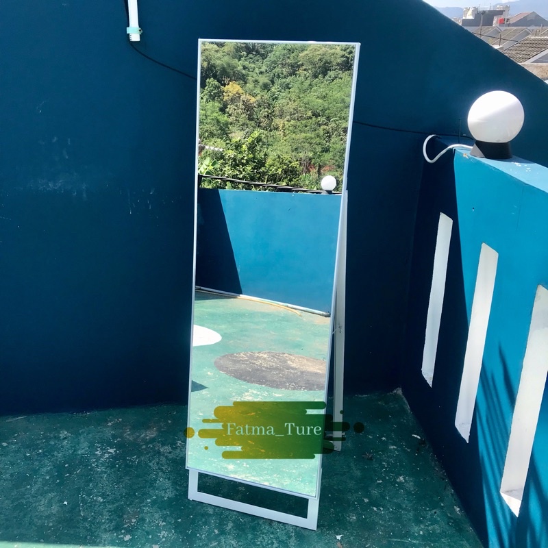 Jual [BANDUNG] 140x41 STANDING MIRROR FRAMELESS KACA CERMIN BERDIRI ...