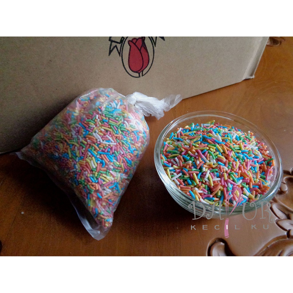 Jual Meses Tulip Chocorice Mix 250 gram Repack / Meises Rainbow Warna ...