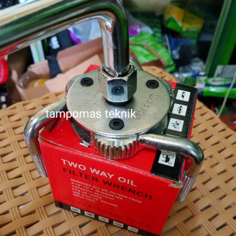 Jual Kunci Filter Oli 65-110mm + Gagang Sok L Kunci Pembuka Filter Oli ...