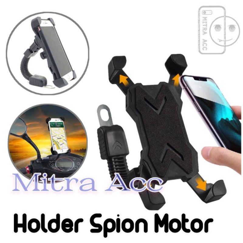 Jual Phone Holder HP Motor Stand Bracket Dudukan Handphone | Shopee Indonesia