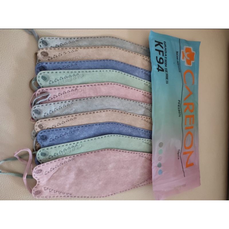 Jual Masker Premium Kf94 Gradation Embos Careion mix Warna isi 10pcs ...