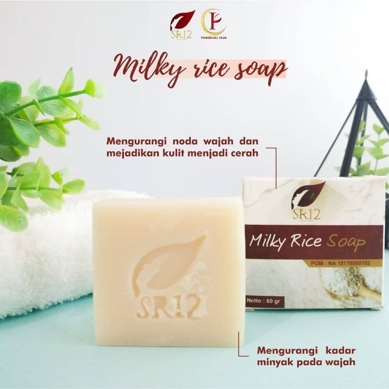 Jual MILKY RICE SOAP SR12 | Sabun Jerawat | Sabun Beras & Susu | Sabun ...