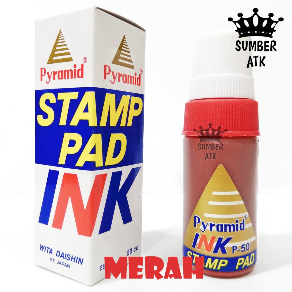Jual Tinta Stempel Pyramid / KENKO Stamp Pad Ink 50 cc / Refill Stamp Pad Ink Hitam Biru Violet ...