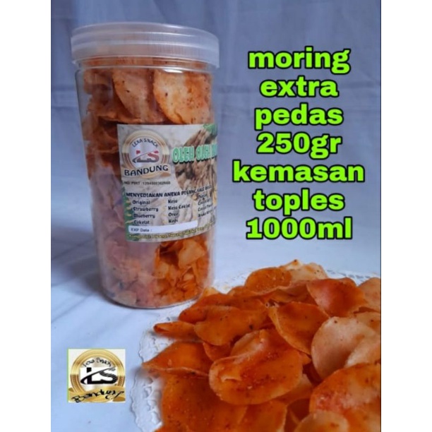 Jual Lexa Snack Moring Pedas 500gr Cemilan Moring Garut Snack kiloan ...