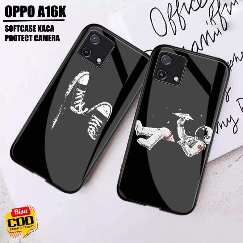 Jual Softcase Glass Kaca Oppo A16K Oppo A16E - K02 - Case Hp Oppo A16K ...