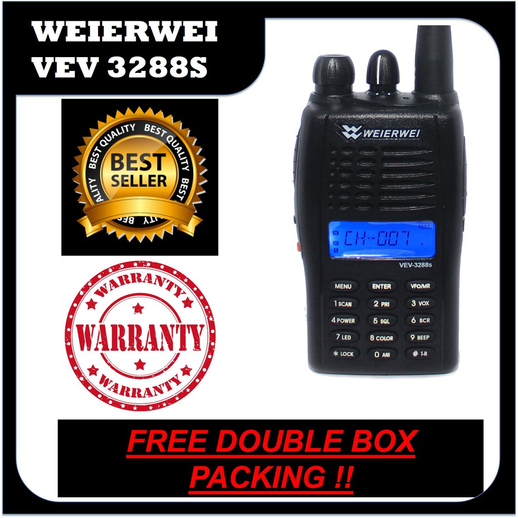 Jual HT Weierwei VEV 3288 S Single Band VHF / VEV-3288S / VEV 3288S Garansi 1 Tahun Servis ...