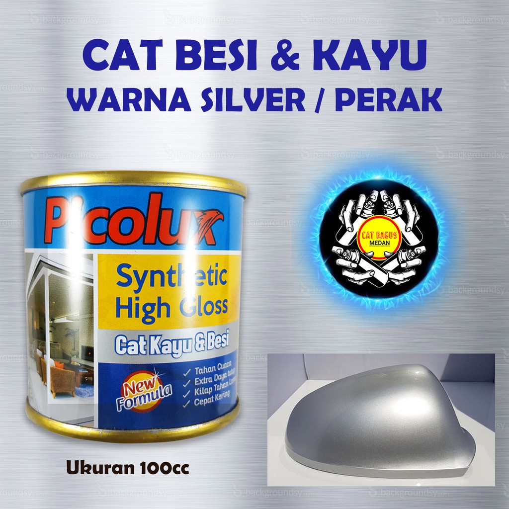 Jual CAT MINYAK SILVER PERAK PICOLUX 100CC KALENG KECIL CAT KAYU BESI ...