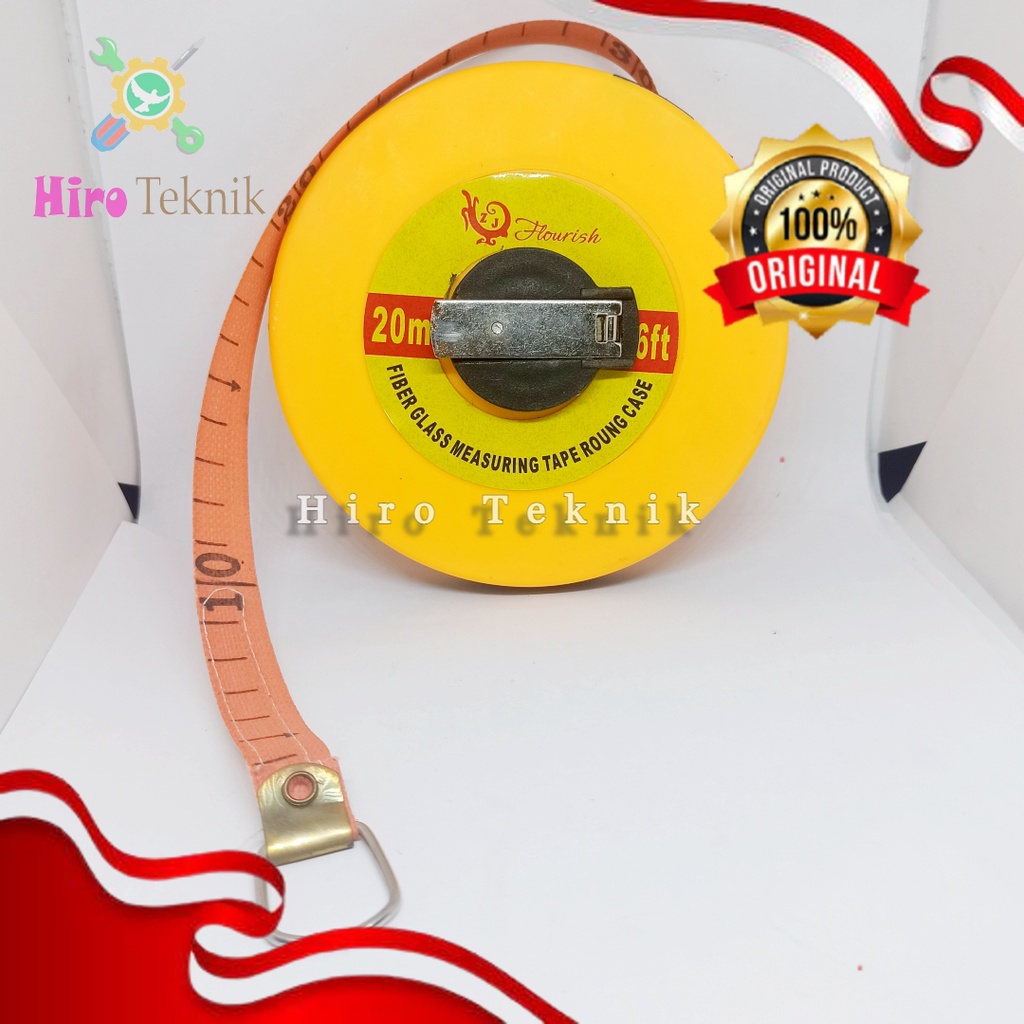 Jual METERAN FIBER 20 Meter / 66ft / METERAN KAIN / FIBERGLASS ...