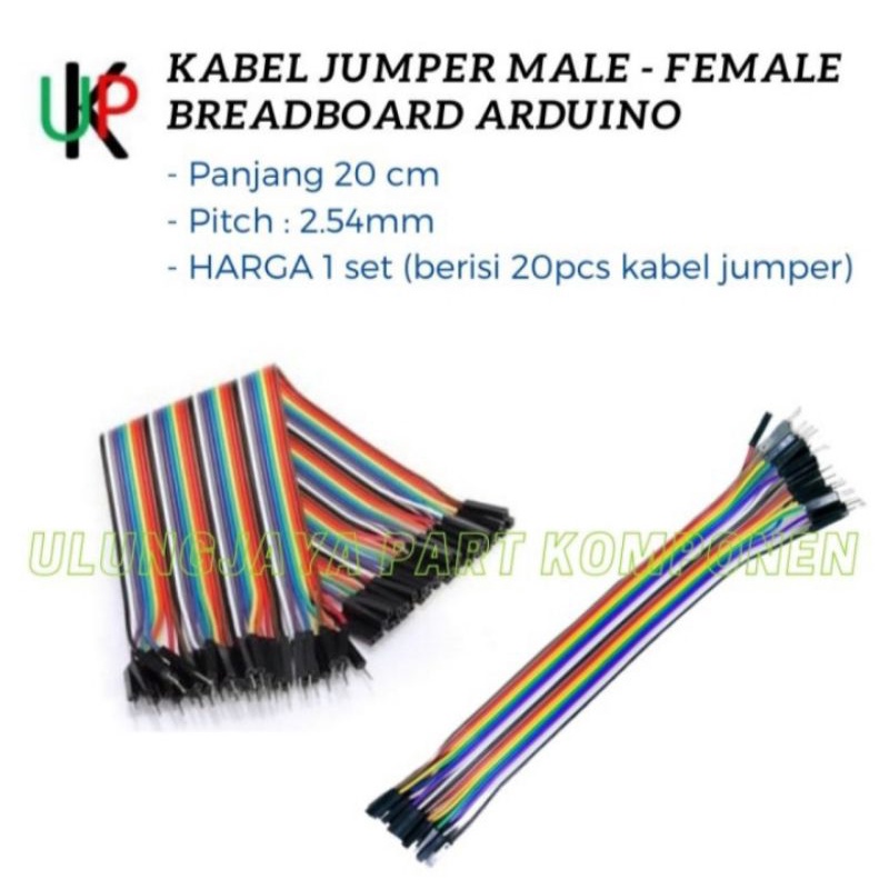 Jual kabel jumper arduino male to female 20cm kabel jamper | Shopee ...