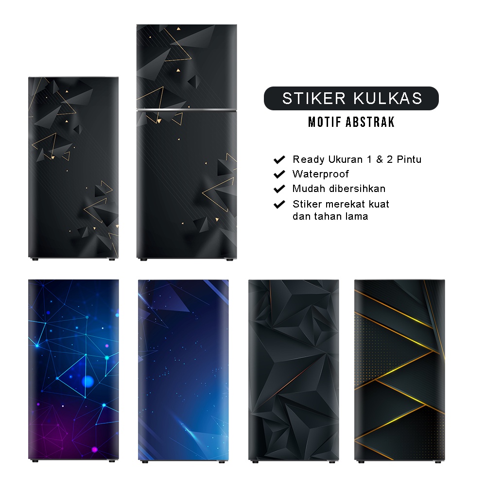 Jual Wallpaper stiker Sticker kulkas 1 pintu dan 2 pintu Motif Abstrak ...