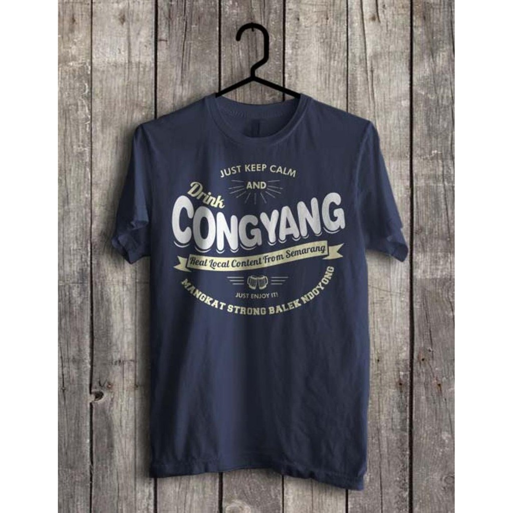 Jual Kaos Congyang Tiga Dewa Minuman Khas Semarang Kata kata Lucu Navy ...
