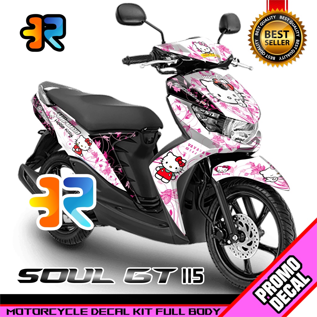 Jual Decal Motor Soul GT 115 Desain Hello Kitty Type 2 Sticker Decal ...
