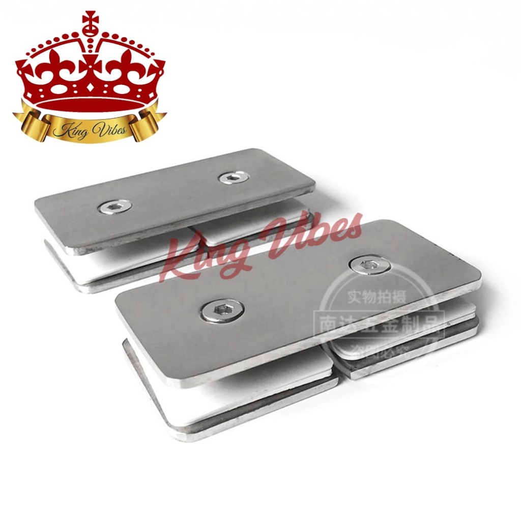 Jual Glass Clip / glass clip Kaca ke Kaca 180 derajat jepitan kaca ...