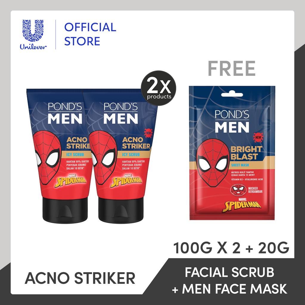 Jual Buy 2x Ponds Men Acno Stiker Facial Foam 100G Free Ponds men ...