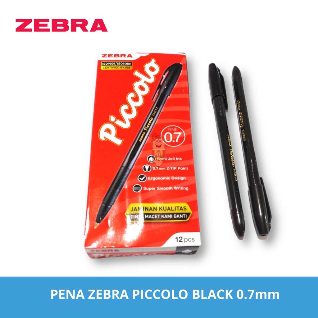 Jual Pena / Pulpen Zebra Piccolo 0.5mm Black / Hitam Semi Gel | Shopee ...