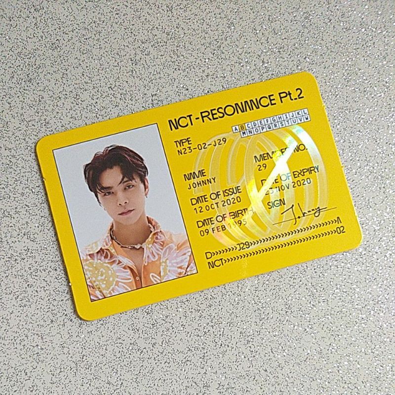 Jual ID Card Johnny NCT 2020 Resonance pt 2 Departure ver | Shopee ...