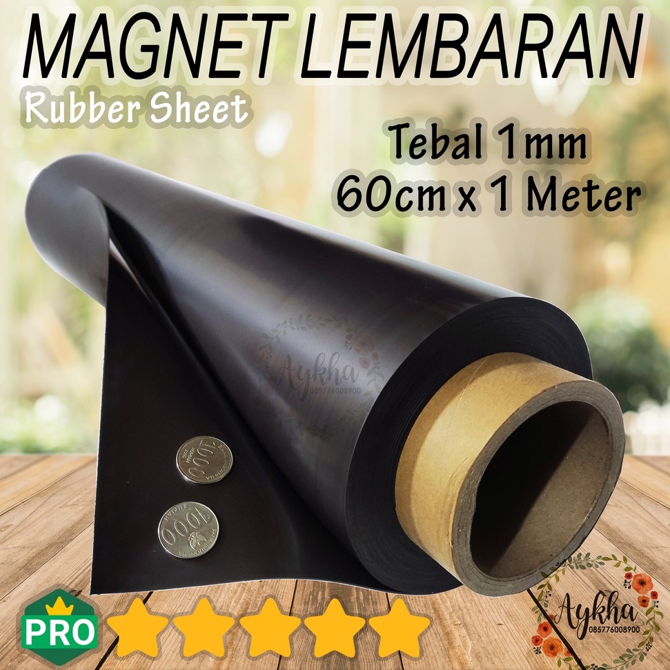 Jual MAGNET Lembaran Tebal 1mm Strip Sheet Karet Rubber Hiasan Tempelan ...