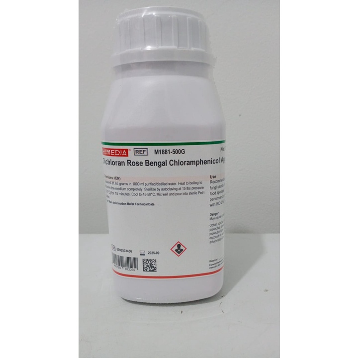 Jual Media Mikro Dichloran Rose Bengal Chloramphenicol Agar 500g ...