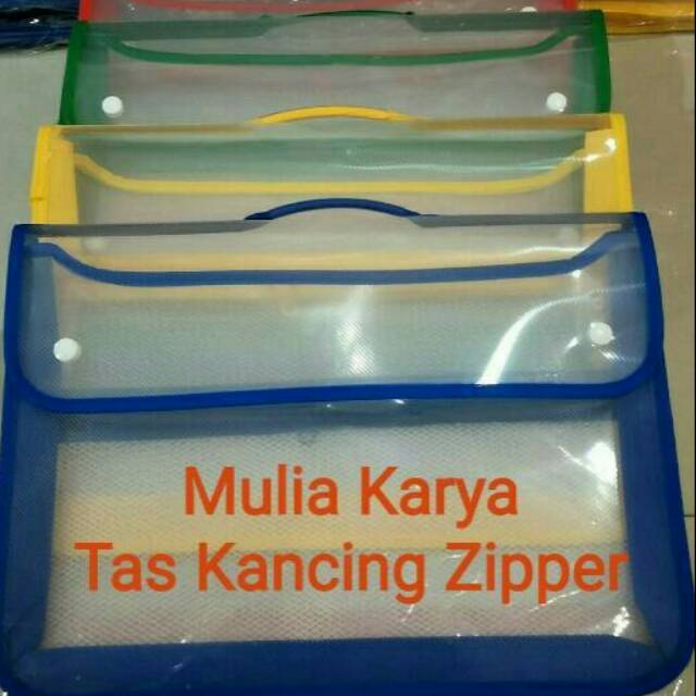 Jual Map plastik kancing map zipper bag kancing restleting | Shopee ...