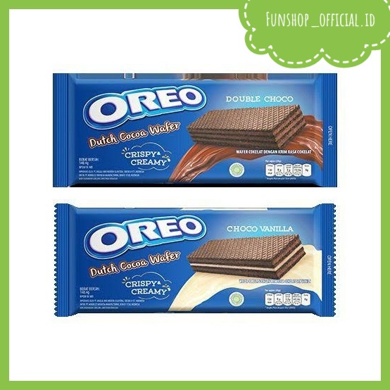 Jual Oreo Wafer Double Chocolate /Oreo Wafer Choco Vanila 140gr ...