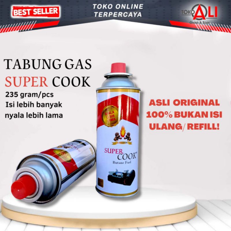 Jual gas kaleng portable/tabung gas SUPER COOK | Shopee Indonesia