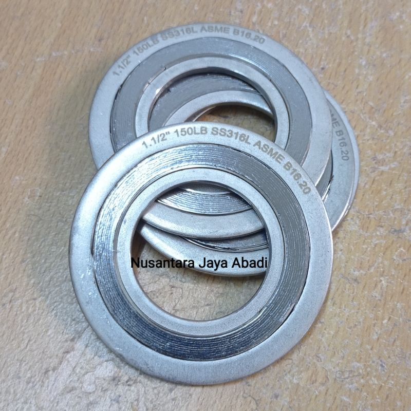 Jual SWG Spiral Wound Gasket Ansi 150 LB Stainless 316 1 1/2 " inchi DN ...