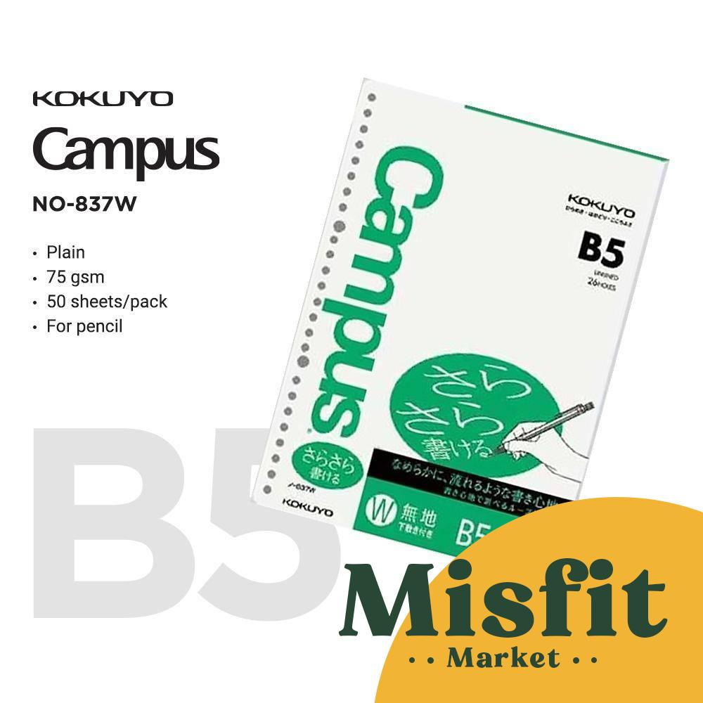 Jual KOKUYO Campus Paper Loose Leaf Refill B5 Isi ulang Binder 50 100 | Shopee Indonesia