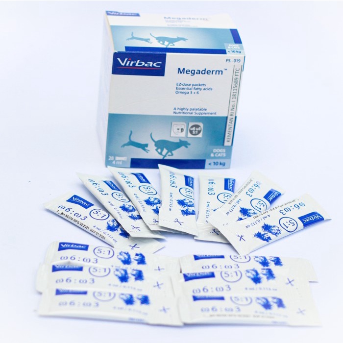 Jual Virbac Megaderm 4ml-Vitamin Kulit dan Bulu Kucing Anjing | Shopee ...