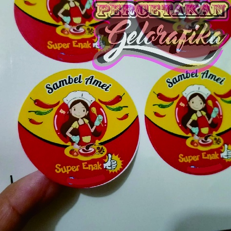 Jual STIKERLABEL SAMBAL TOPLES DAN BOTOL PLASTIK 150 ML 200 ML | Shopee ...