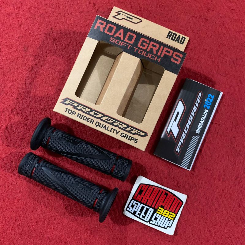 Jual Handfat Handgrip Grip PROGRIP ITALY 838 Soft Touch Black Red ...