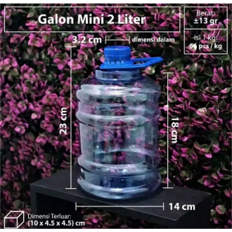 Jual Galon mini 2 liter portable/galon air mini/galon air portable ...
