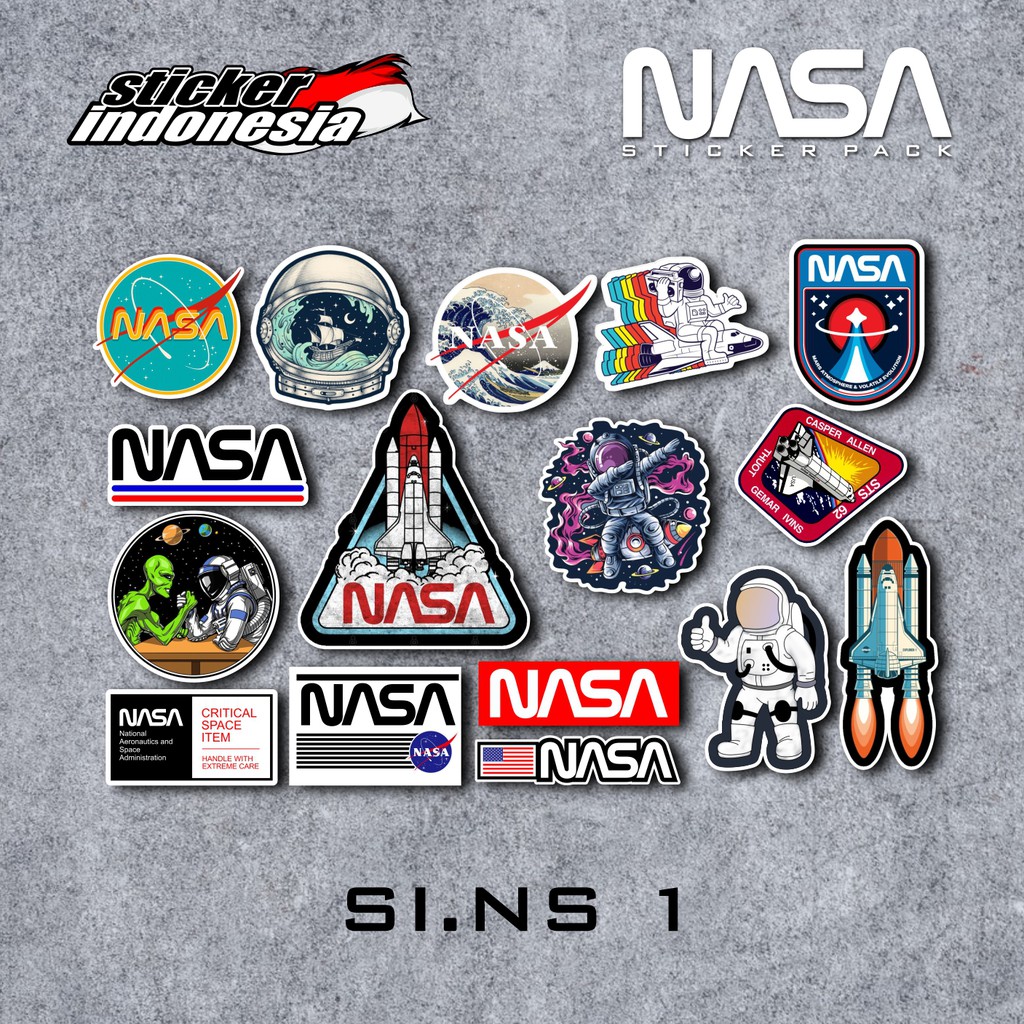 Jual STICKER PACK NASA ASTRONOT - STICKER NASA STICKER TUMBLR MOTOR ...