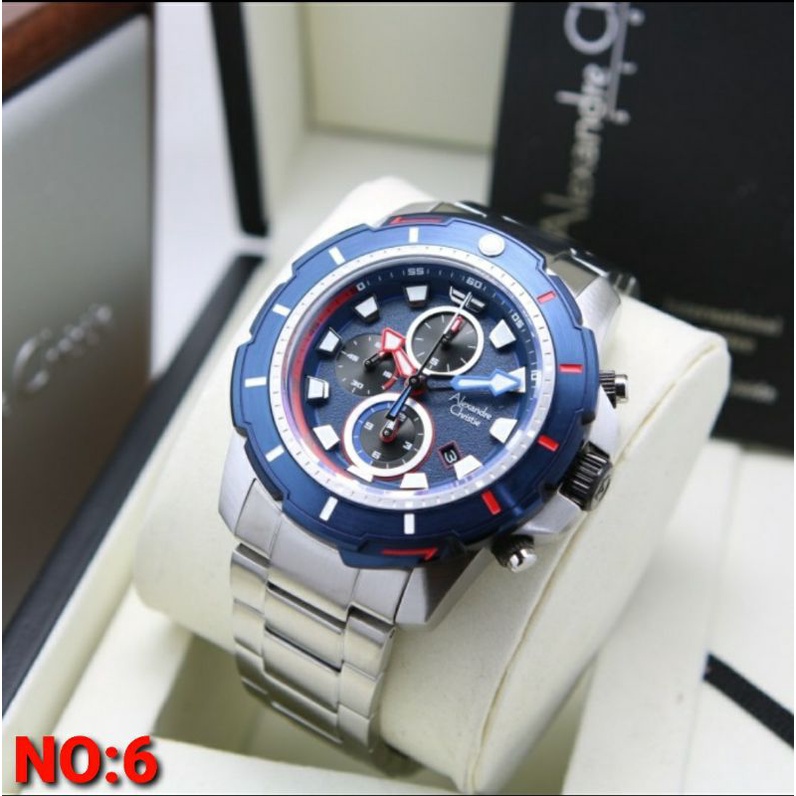 Jual [WARNA LAIN DIGESER FOTONYA] ORI JAM TANGAN PRIA ALEXANDRE CHRISTIE CHRONOGRAP RANTAI ...