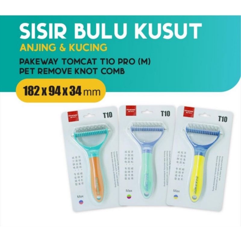 Jual Tomcat Pet Remove Knot Comb Size M-Sisir Bulu Kusut Anjing Kucing ...