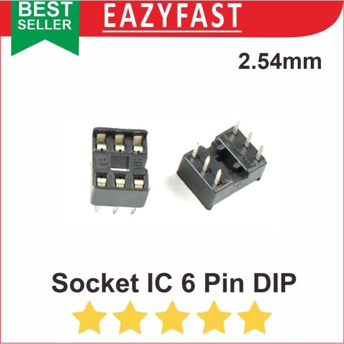 Jual Socket IC 6P 6 P Pin Kaki DIP Skinny Soket Rumah Dudukan Adapter ...