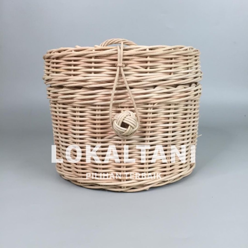Jual Keranjang Rotan Parcel Bulat/ Keranjang Penyimpanan Rotan | Shopee ...