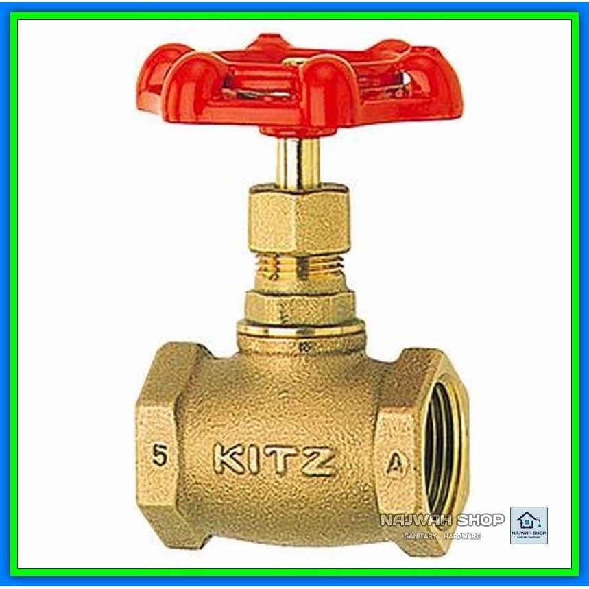 Jual Stop Kran Globe Valve 1 1/4" inch Kitz Class 100 Bronze Fig A Brass Kuningan Original Murah ...
