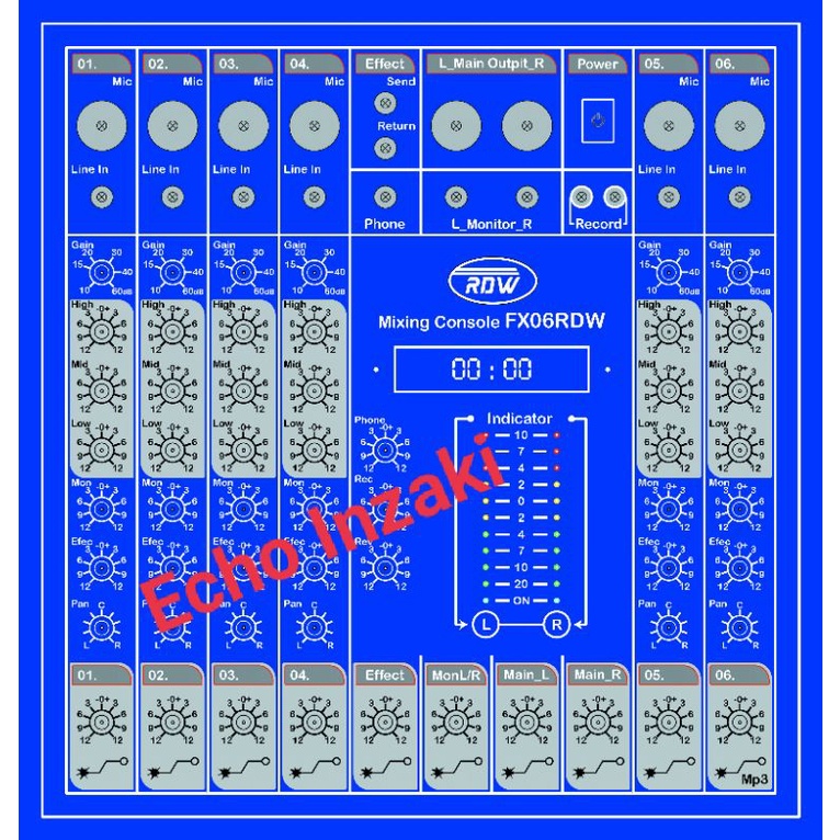 Jual Stiker Audio Mixer 6ch pot biasa | Shopee Indonesia