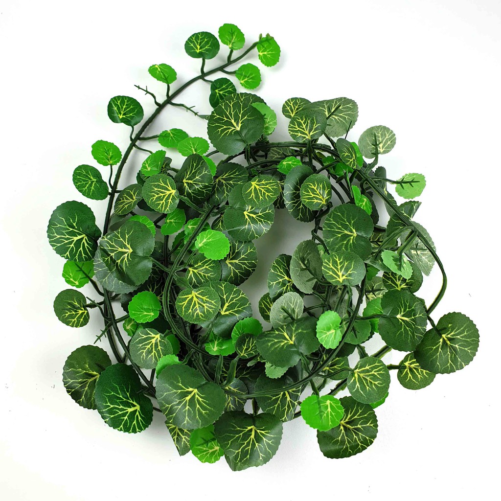 Jual Daun Rambat Plastik 280 cm, Daun Bulat Hijau/ Daun Palsu/ Daun ...