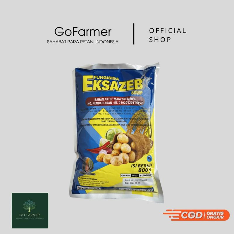 Jual EKSAZEB / FUNGISIDA / MANCOZEB BIRU 80 WP | Shopee Indonesia