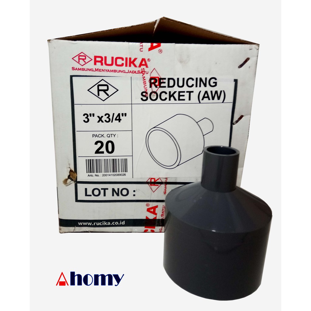 Jual r sock 3“ x 3/4” TS AW tebal rucika (reducer socket vlok sock) pvc | Shopee Indonesia