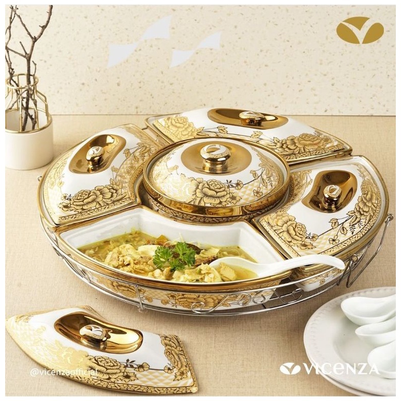 Jual Prasmanan Set Vicenza dengan Roda Pemutar CR472 Sedang | Shopee ...